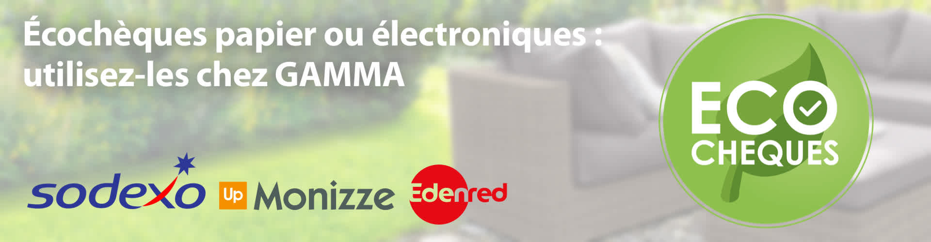 Payer avec des écochèques | GAMMA