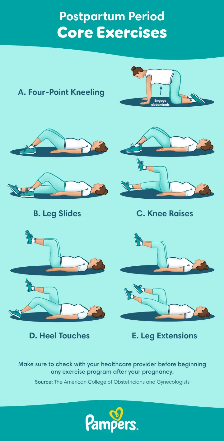 Postpartum Physical Therapy Exercises Diastasis Recti & Pelvic Floor