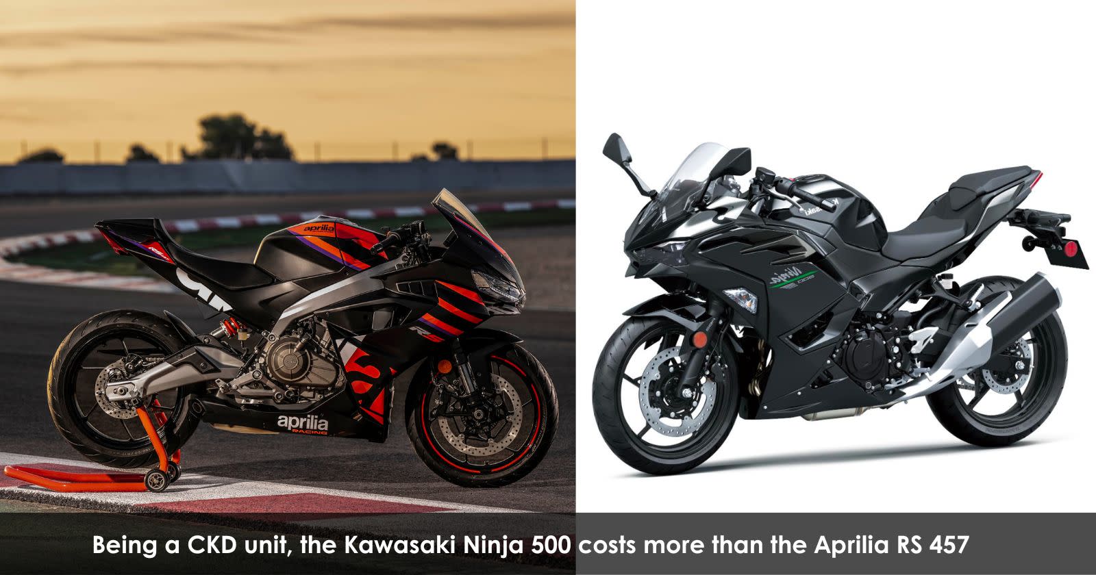 Kawasaki Ninja 500 vs Aprilia RS 457: Image Gallery Comparison