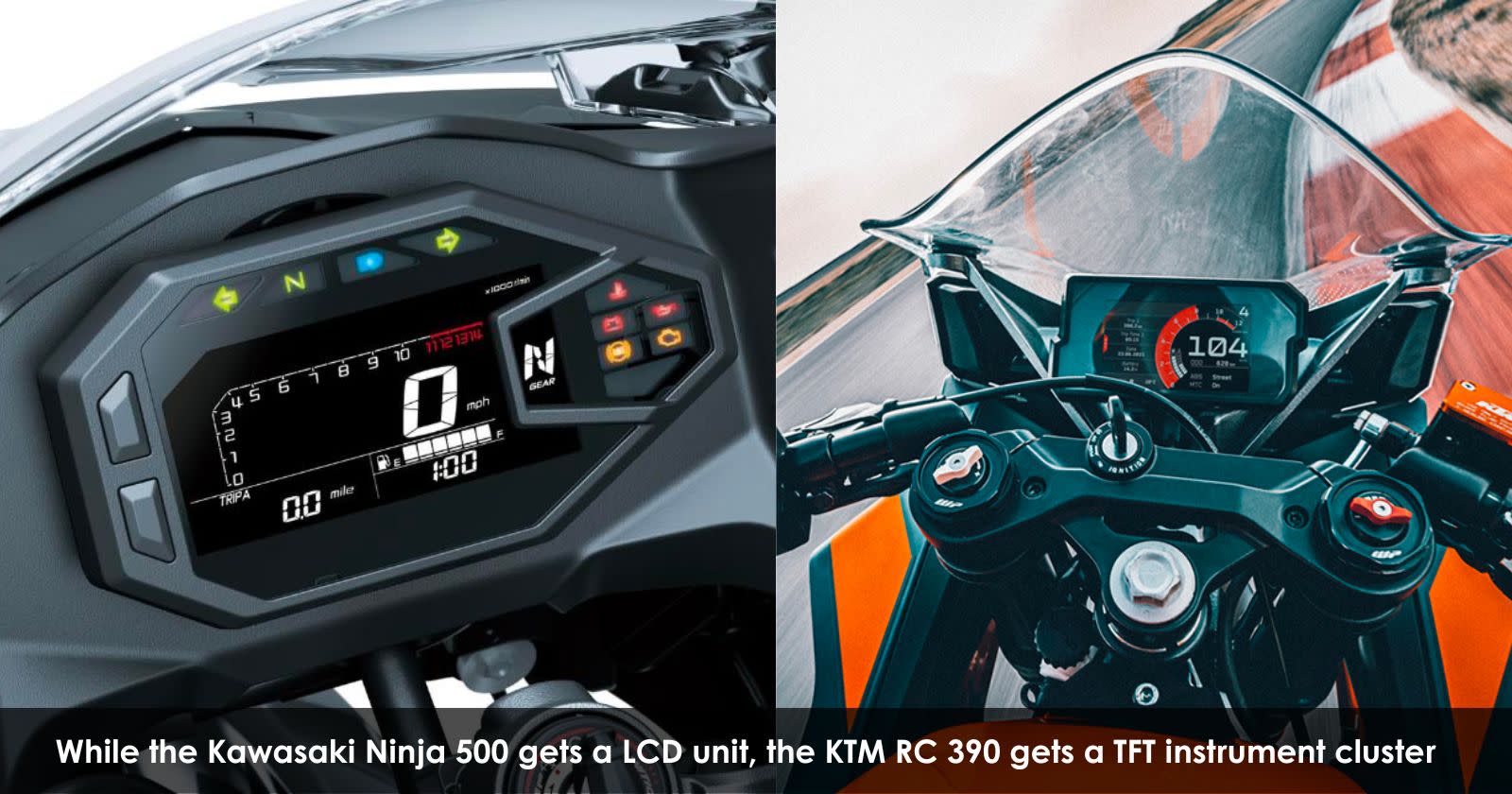 Kawasaki Ninja 500 vs KTM RC 390: Image Gallery
