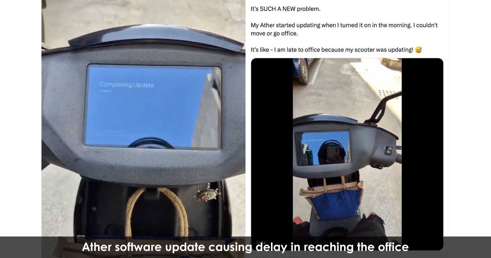 Ather Software Update Causes Man To Run Late For Office