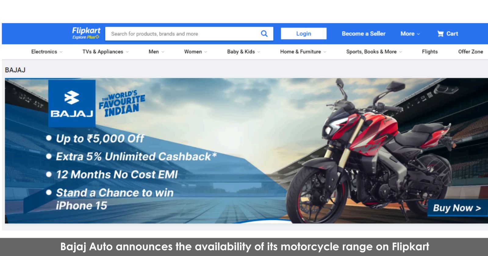 You Can Now Buy A Motorcycle On Flipkart