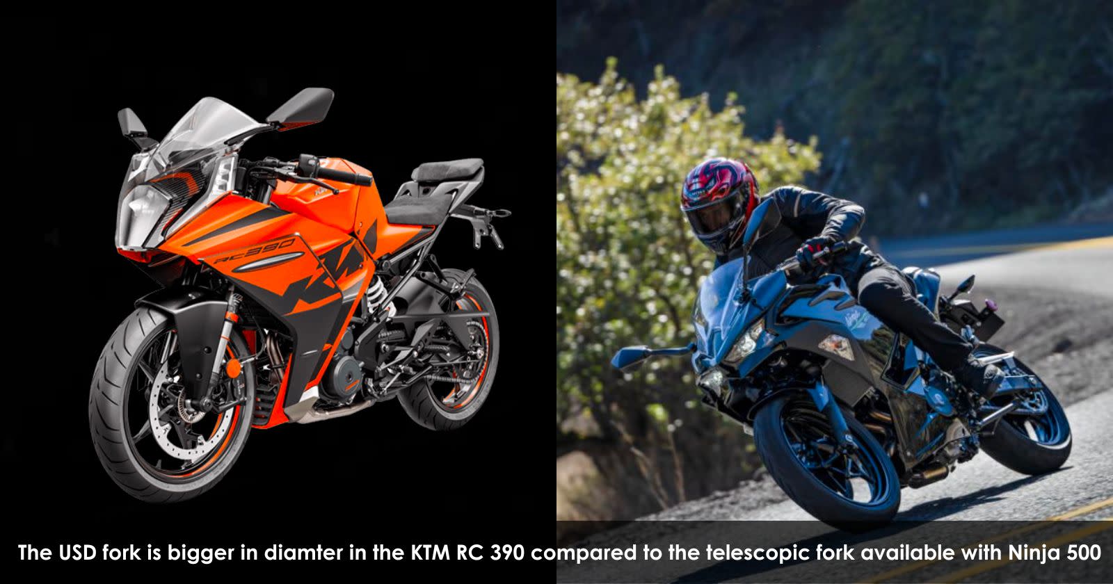 Kawasaki Ninja 500 vs KTM RC 390: Image Gallery