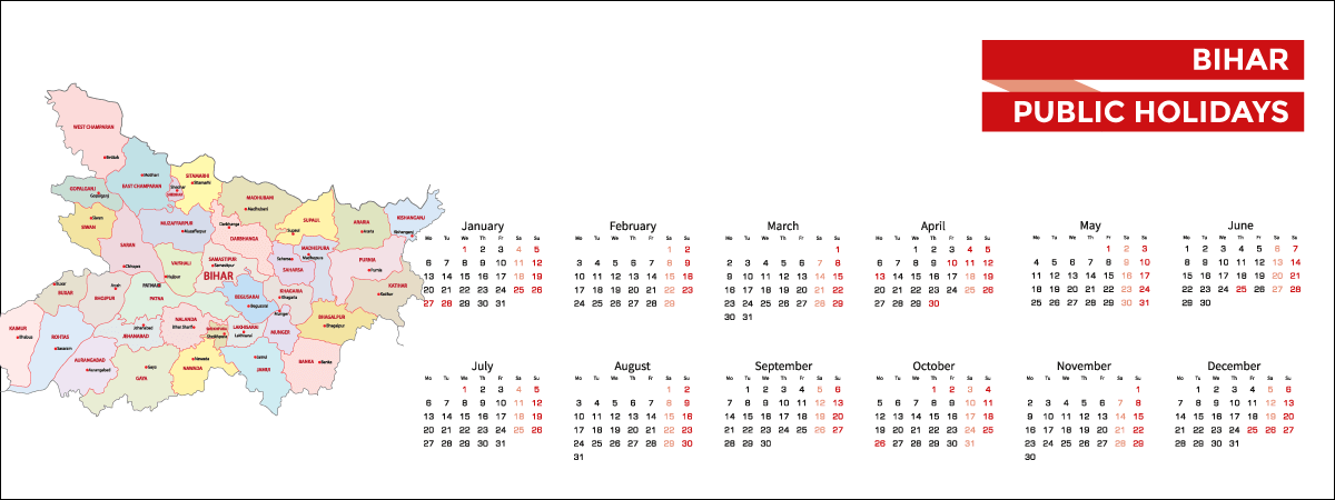 Bihar Public Holidays List 2022