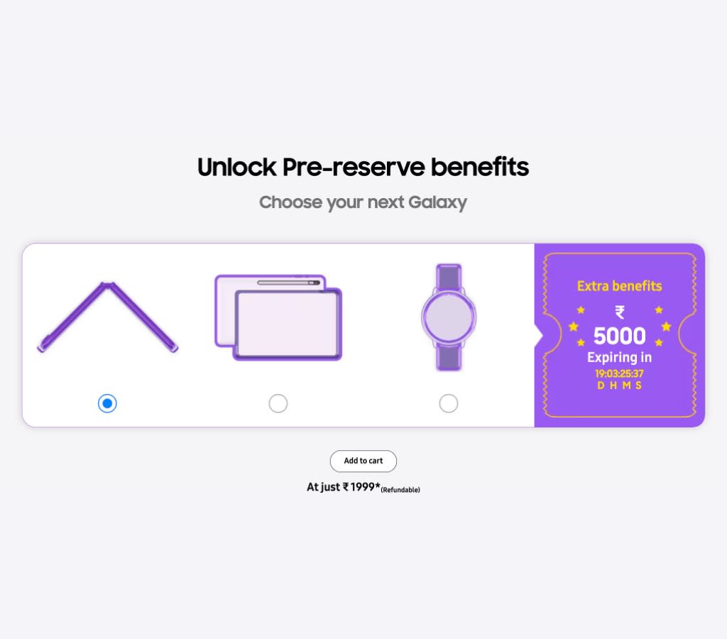 Samsung Galaxy Z Flip 5, Fold 5, Tab S9 pre-booking goes live in India