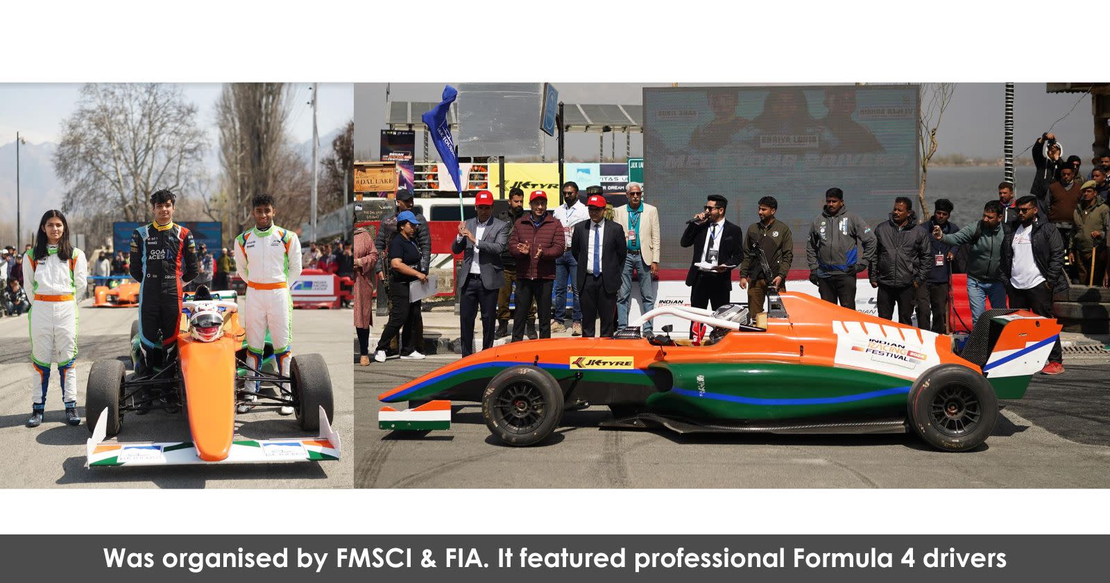 Kashmir Holds Historic Formula 4 Demonstration Near Dal Lake