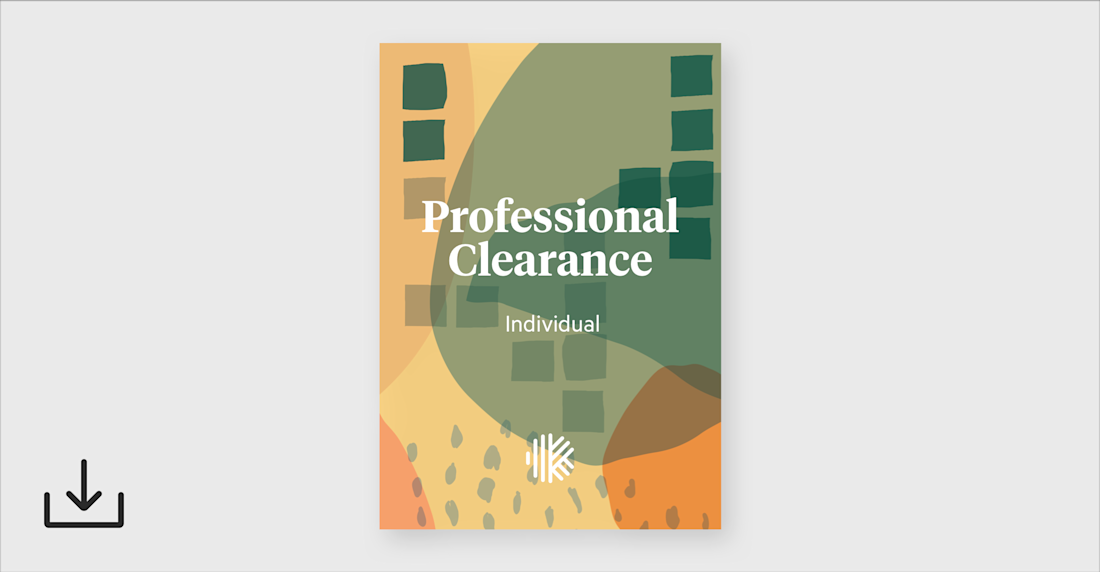 Professional Clearance (Individual) | Karbon Template Library