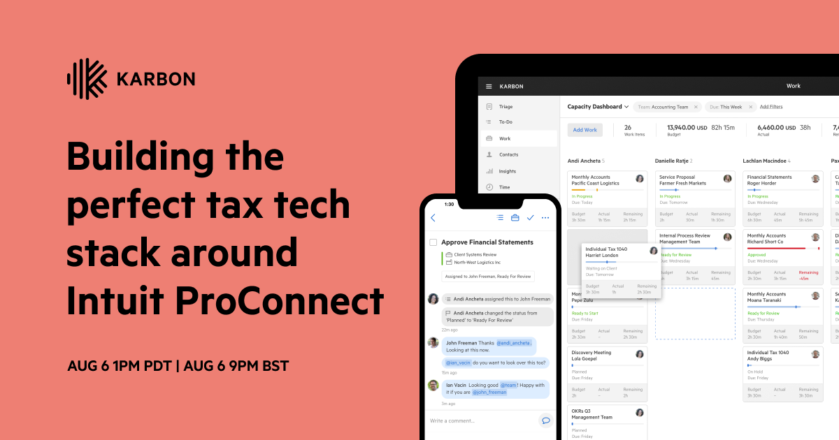Building the perfect tax tech stack around Intuit ProConnect | Karbon ...