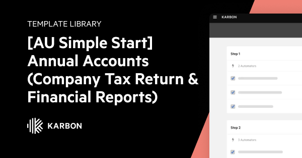 [AU Simple Start] Annual Accounts (Company Tax Return & Financial ...