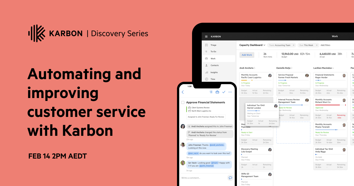 Automating And Improving Customer Service With Karbon Karbon Resources