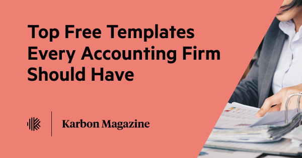 Top free templates every accounting firm should have | Karbon resources