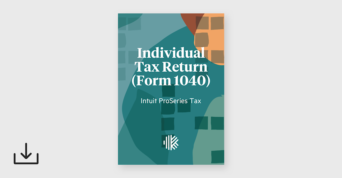 Individual Tax Return in Intuit ProSeries Tax (Form 1040) | Karbon ...