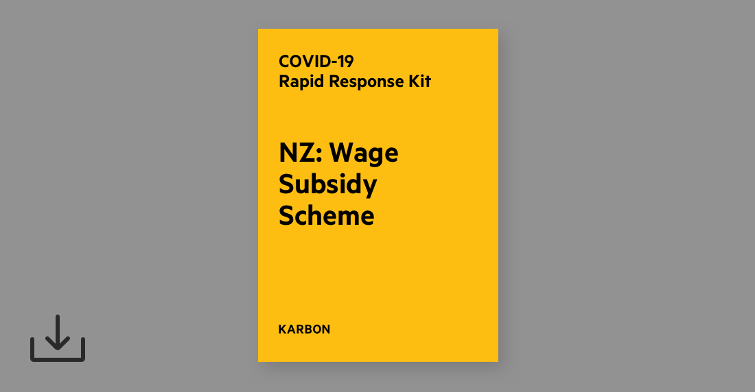 Wage Subsidy Scheme | Karbon Template Library