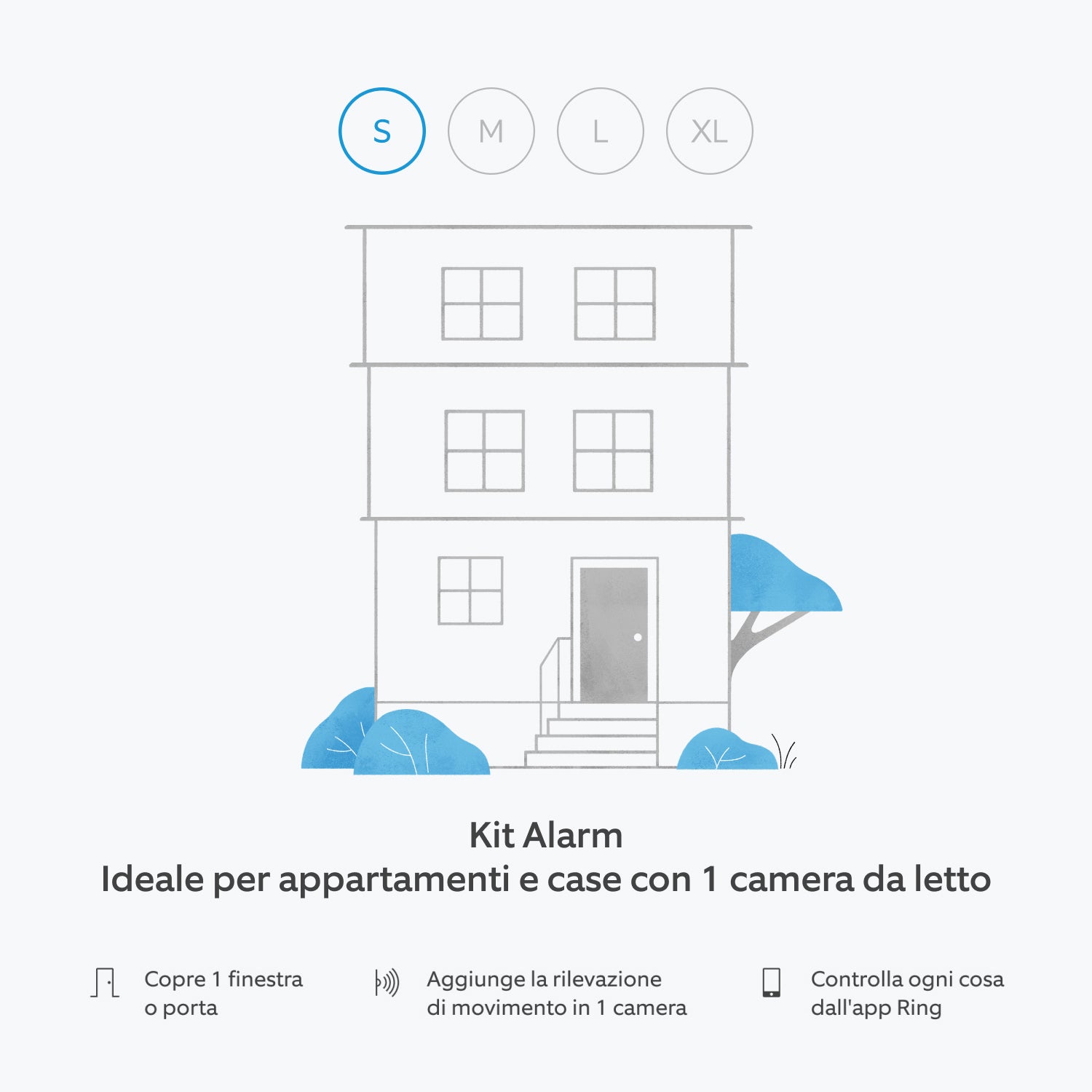 Ring Intercom + Alarm Security Kit, 5 pezzi | Ring