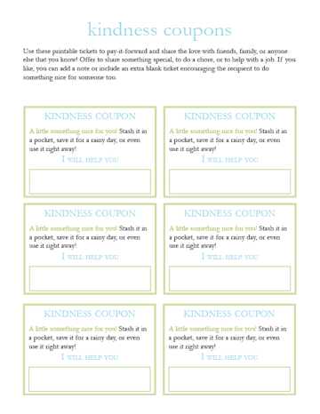 Sparkle Crafts: Kindness Coupons — Sparkle Stories