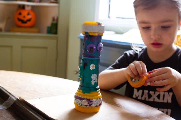 Halloween Craft for Kids: Trick-or-Treat Flashlights