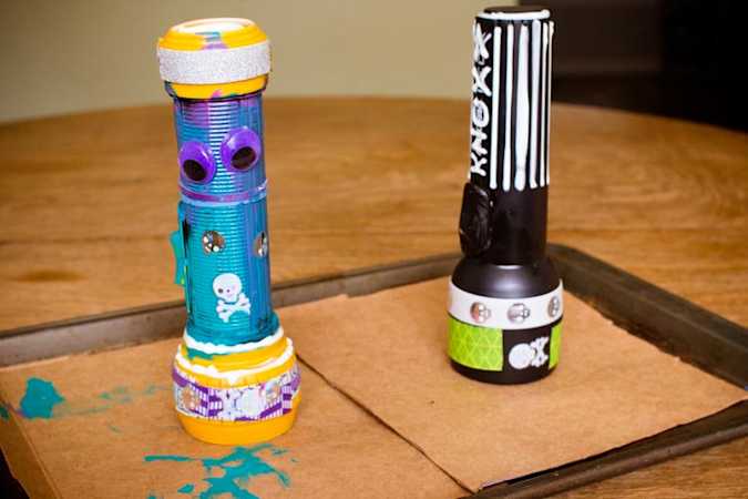 Halloween Craft for Kids: Trick-or-Treat Flashlights