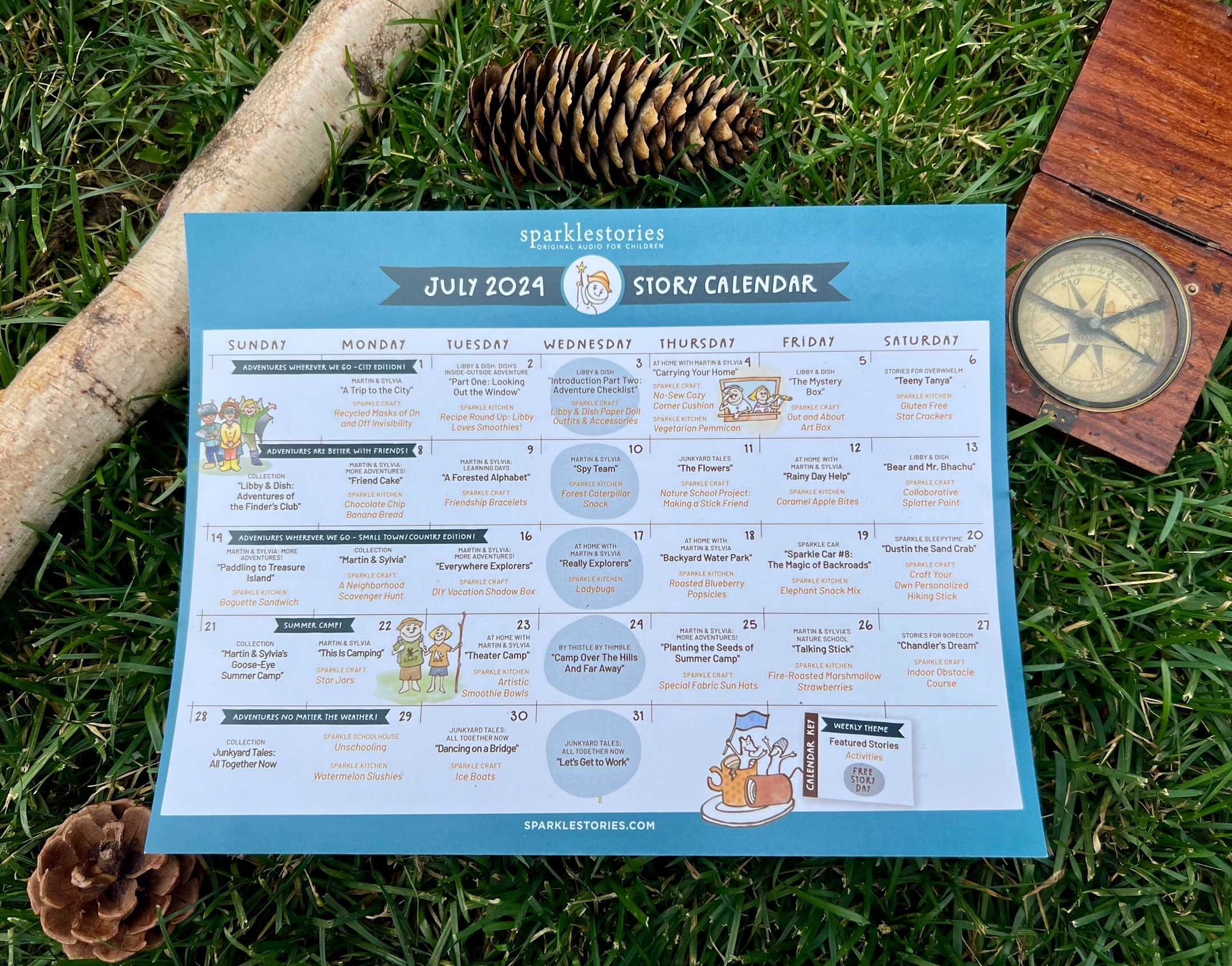 The July 2024 Story Calendar — Sparkle Stories