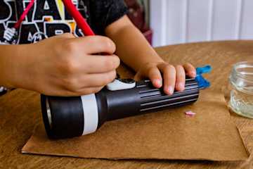 Halloween Craft for Kids: Trick-or-Treat Flashlights