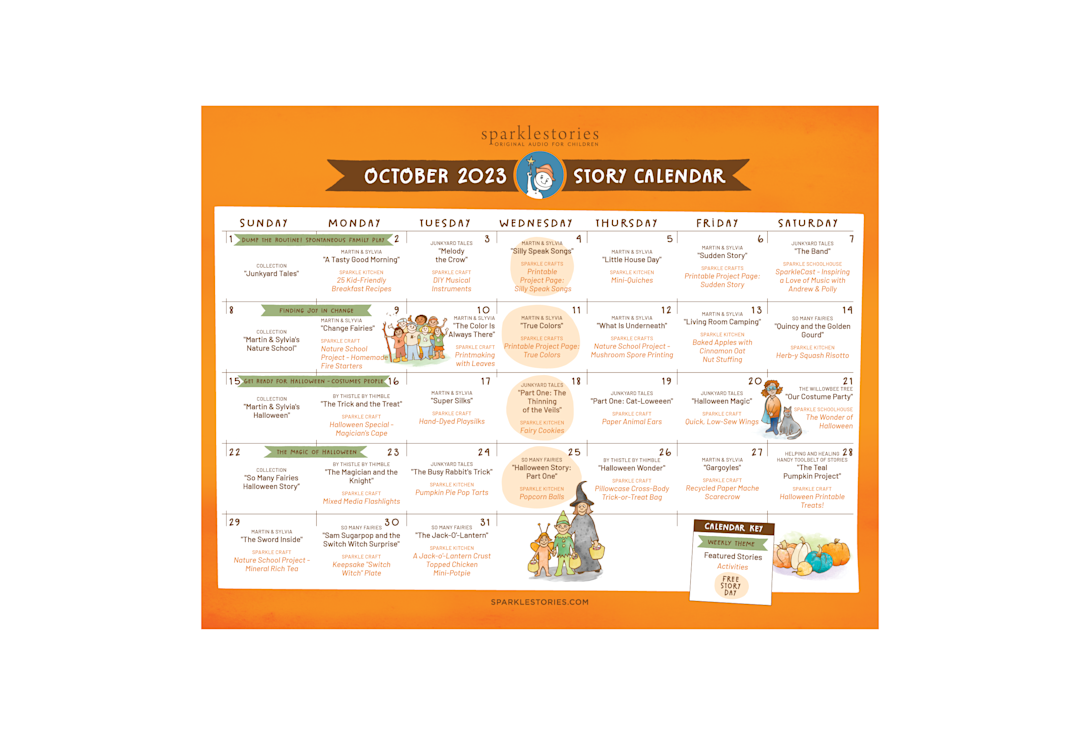 The October Audio Story Calendar — Sparkle Stories