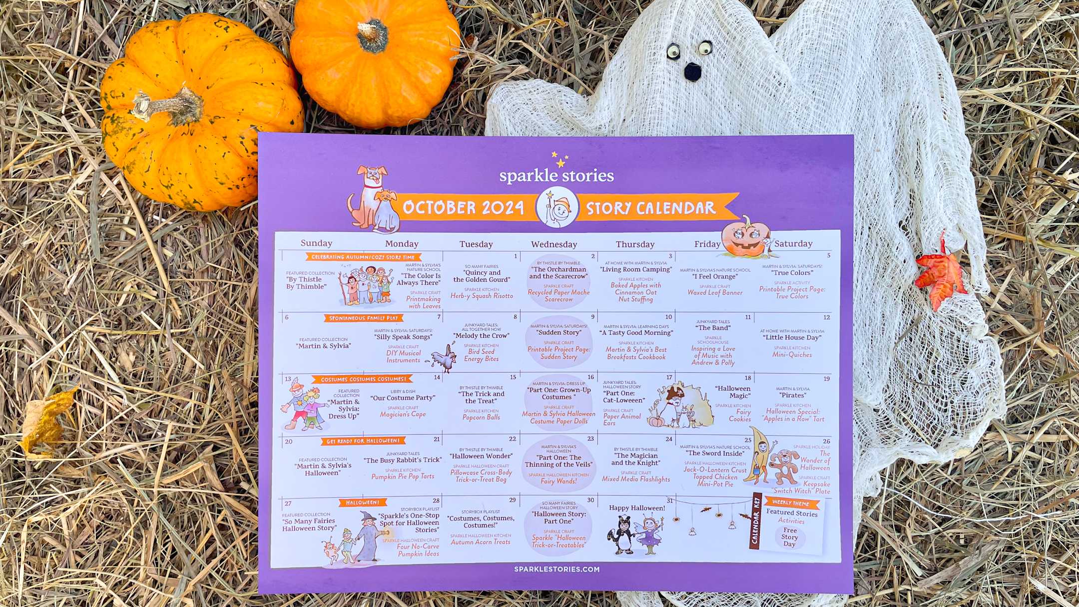 The October 2024 Story Calendar — Sparkle Stories