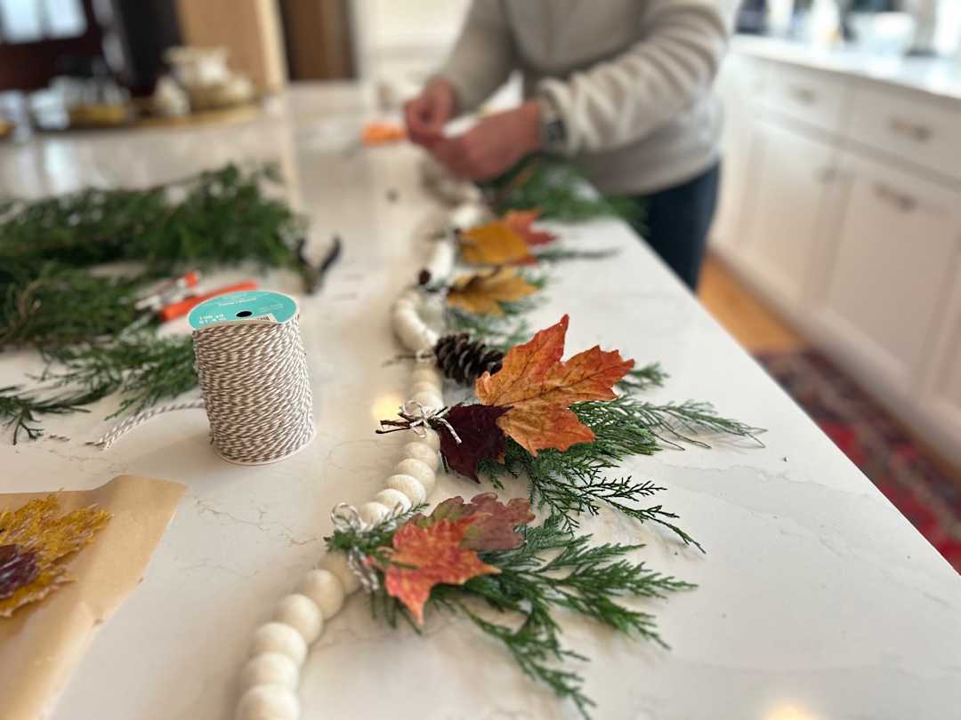 Nature School Project: Waxed Leaf Garland — Sparkle Stories