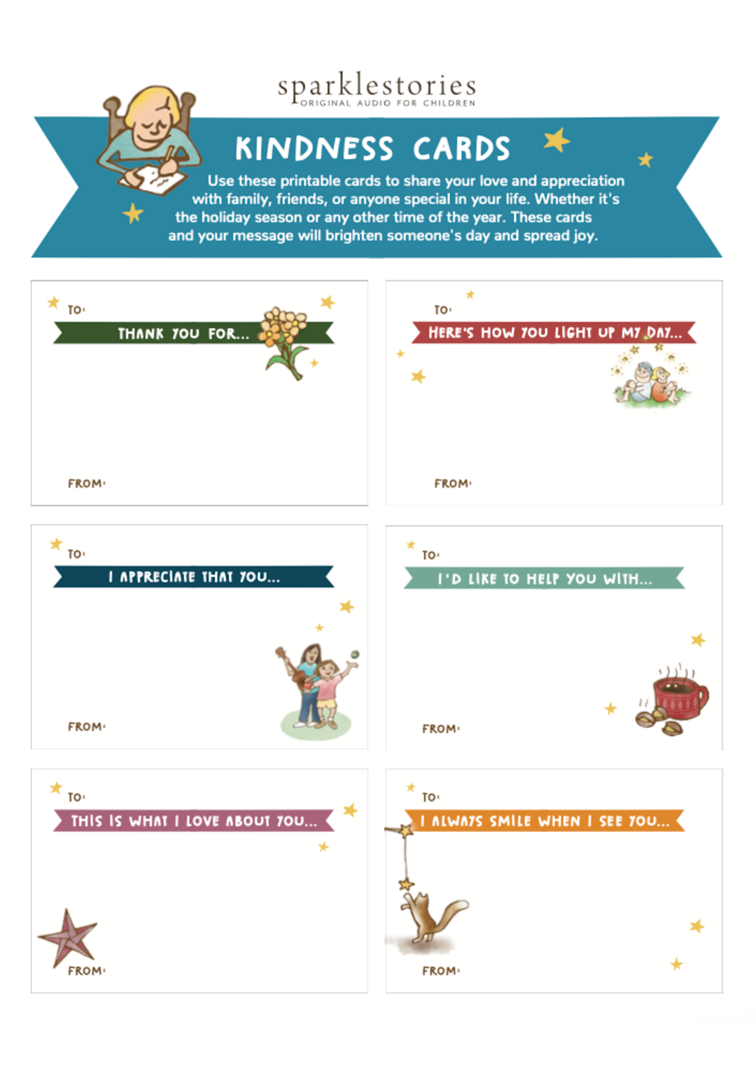 Sparkle Craft: Handwritten Kindness Cards — Sparkle Stories