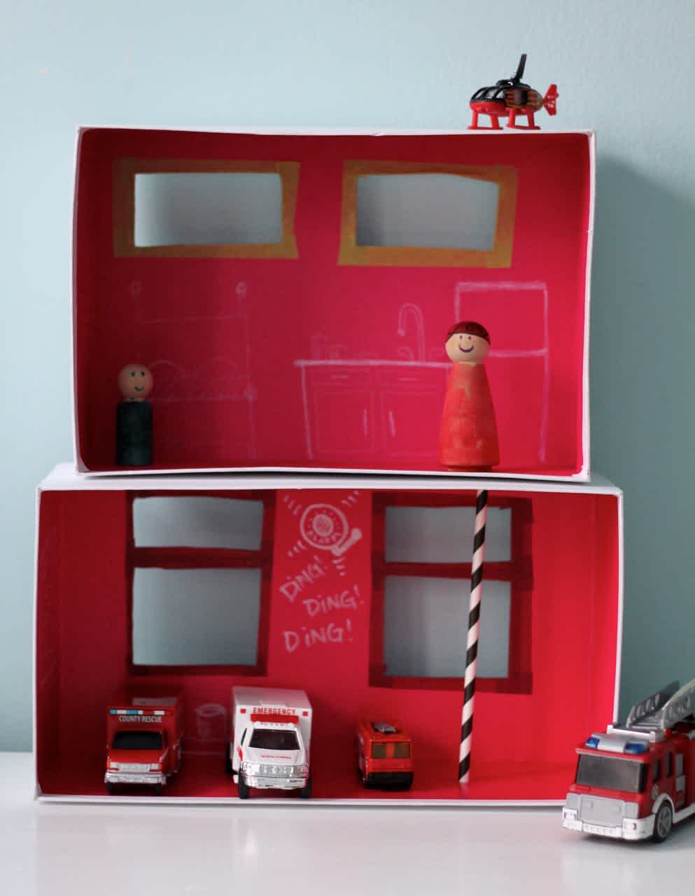 Sparkle Craft: Fire Station Doll House — Sparkle Stories