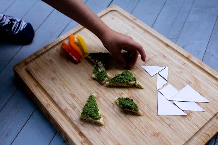 Sparkle Kitchen: Pesto Toast Tangram Dragons — Sparkle Stories