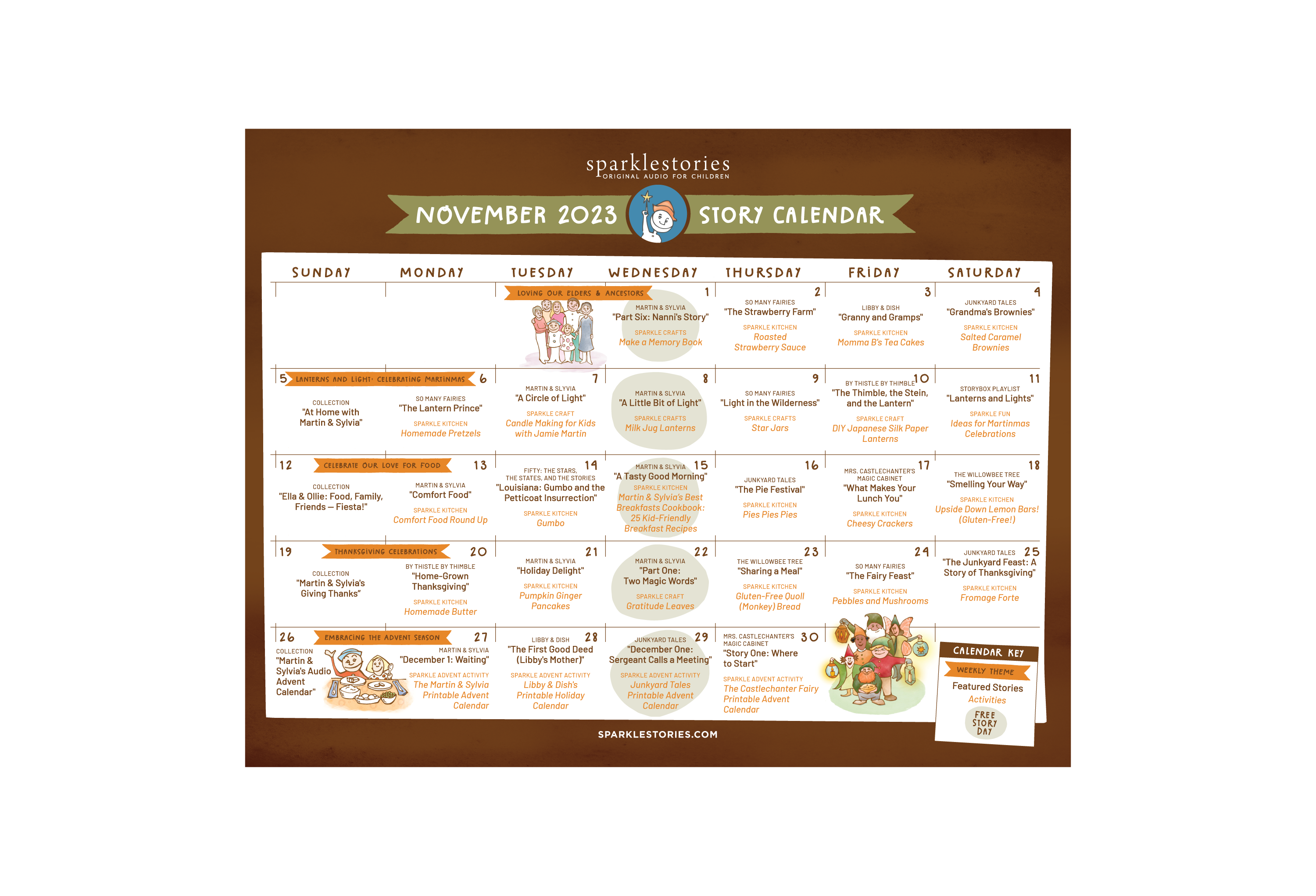 The November Audio Story Calendar - Sparkle Stories