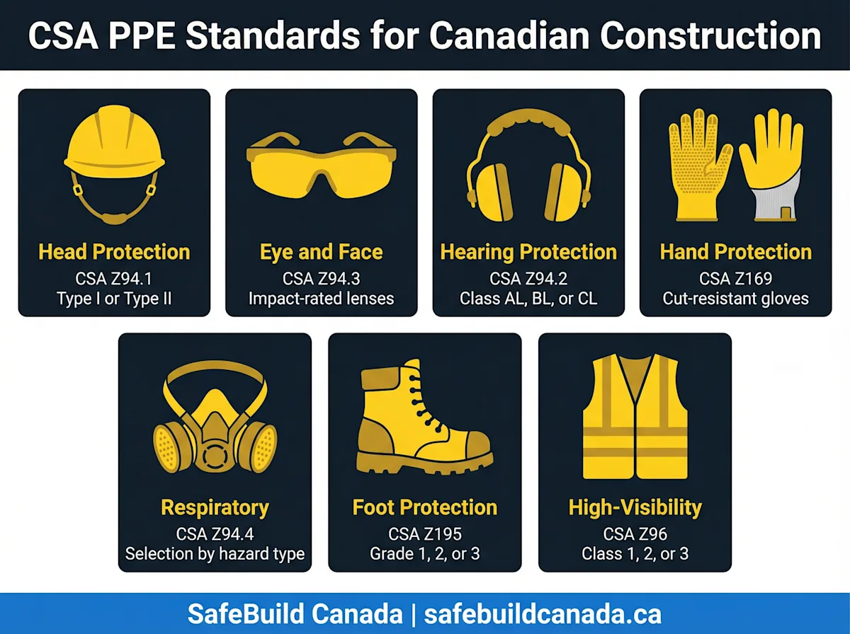 CSA PPE standards for Canadian construction