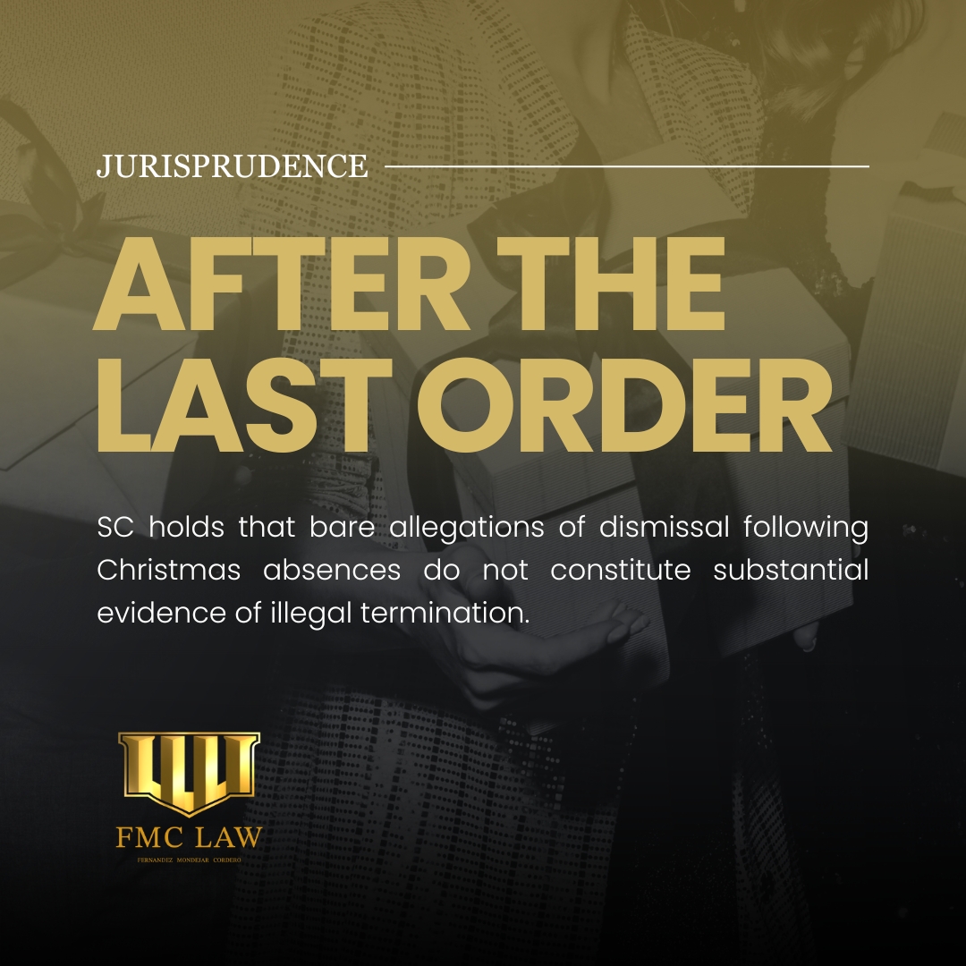 After the Last Order: Court Clarifies Proof of Dismissal for Holiday ...