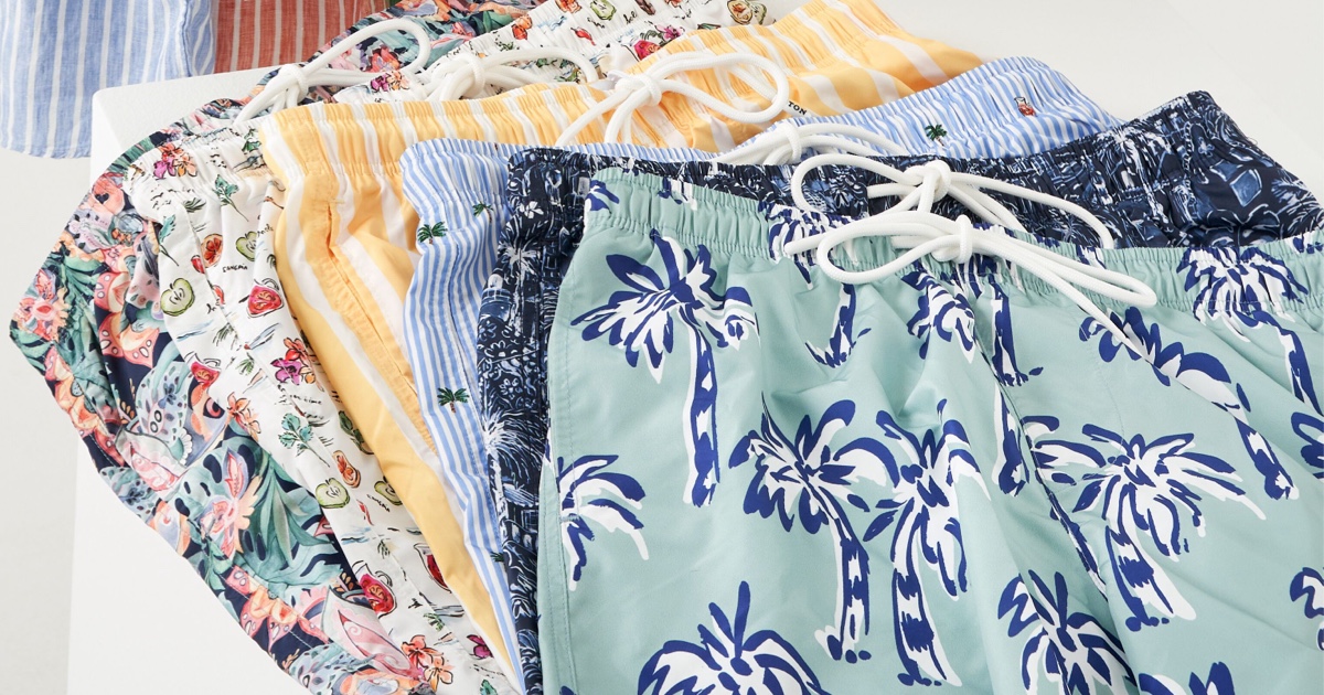 Men's Luxury Beachwear - High End Swim Trunks - Eton