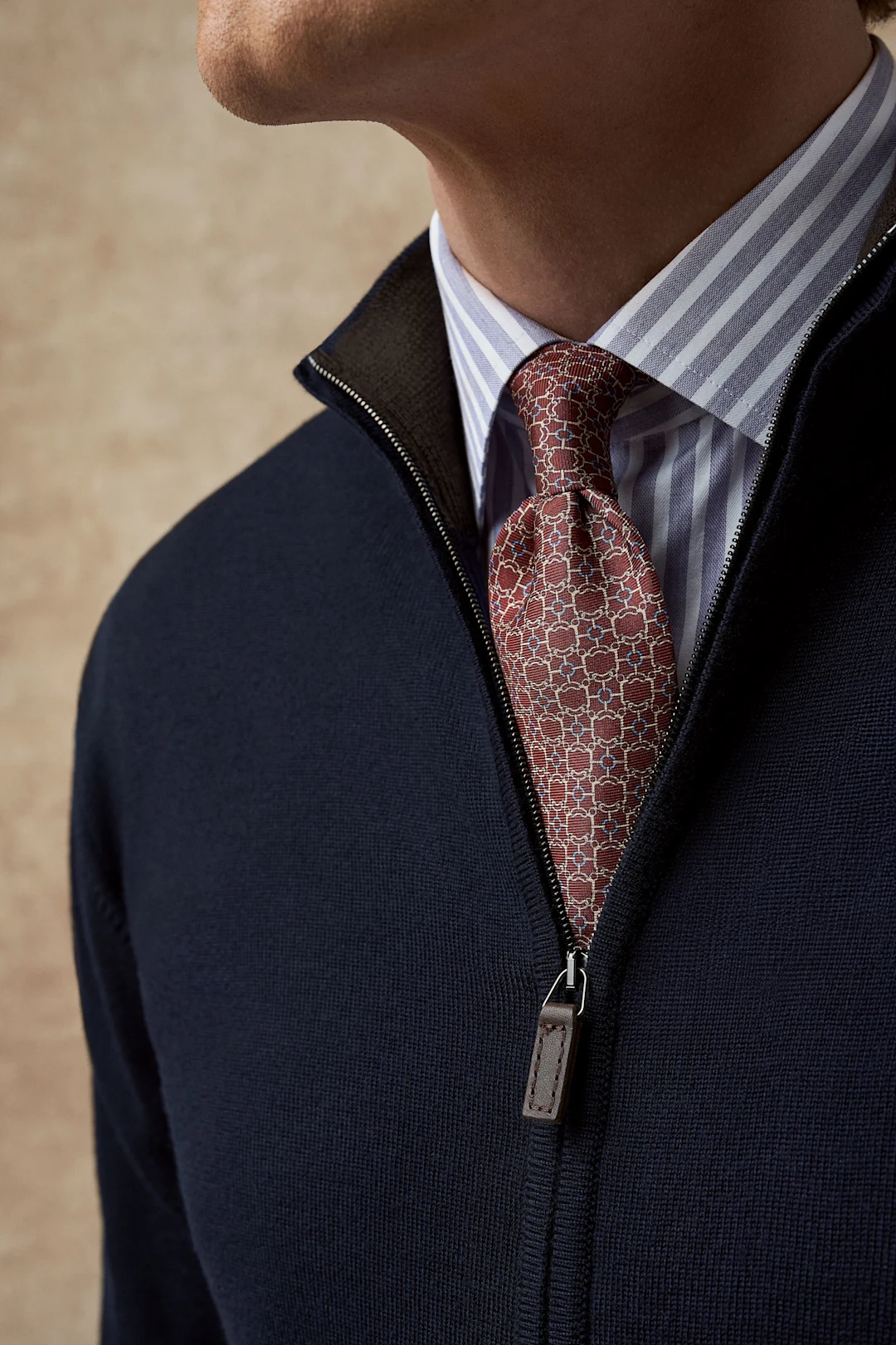 Full Zip Knit Cardigan - Eton