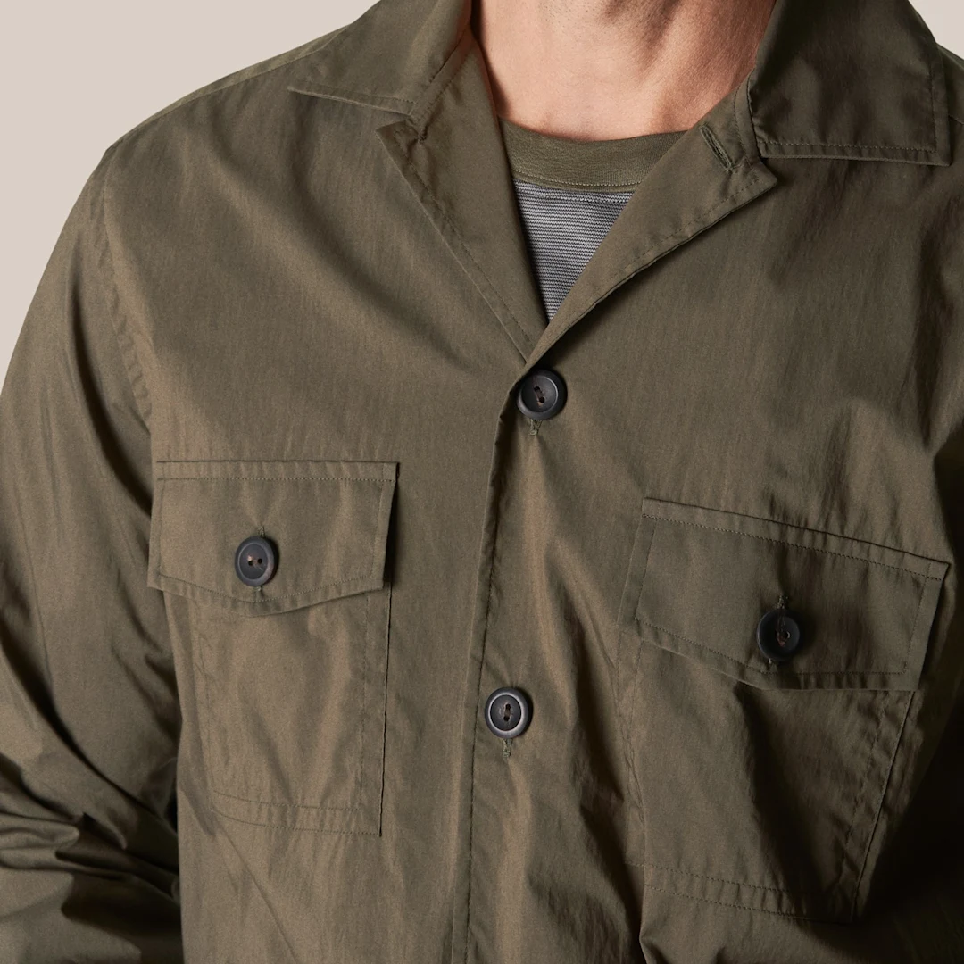 Dark Green Wind Overshirt - Eton