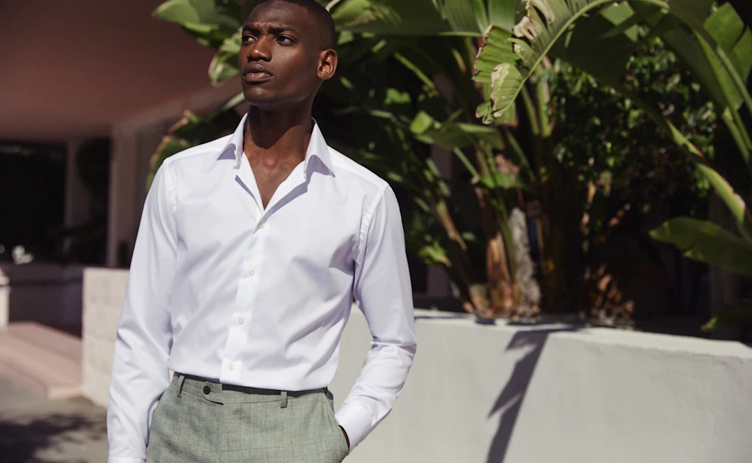 Men's White Dress Shirts - White Suit Shirts - Eton