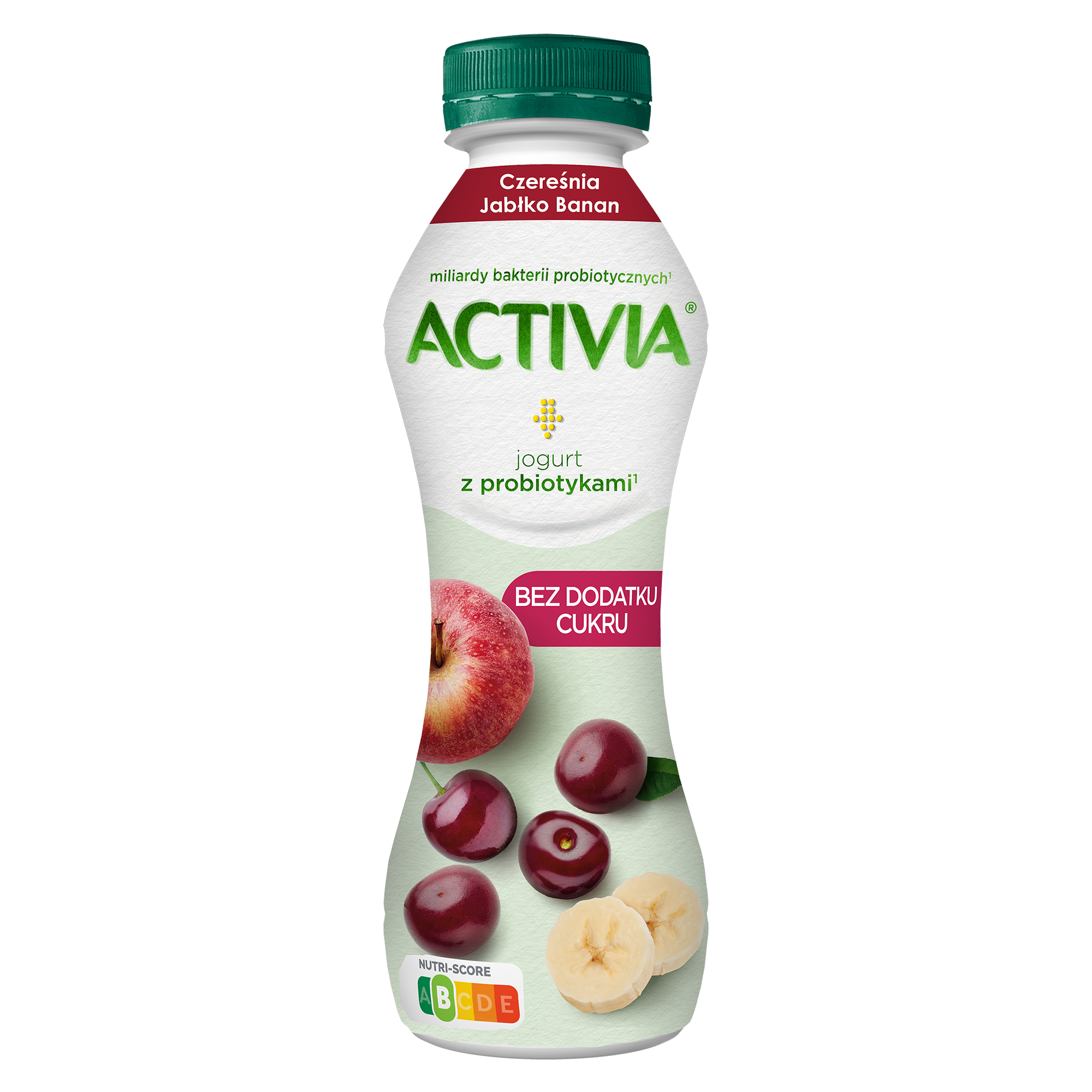Jogurt bez dodatku cukru o smaku czereśni, jabłka i banana | Activia
