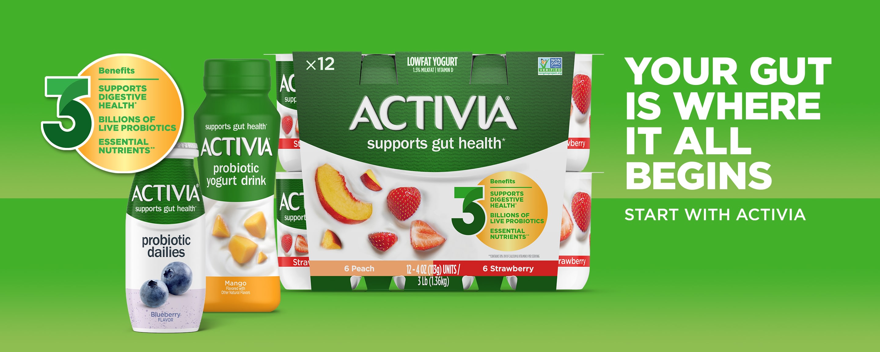 Activia® Probiotic Yogurt & Probiotic Drinks