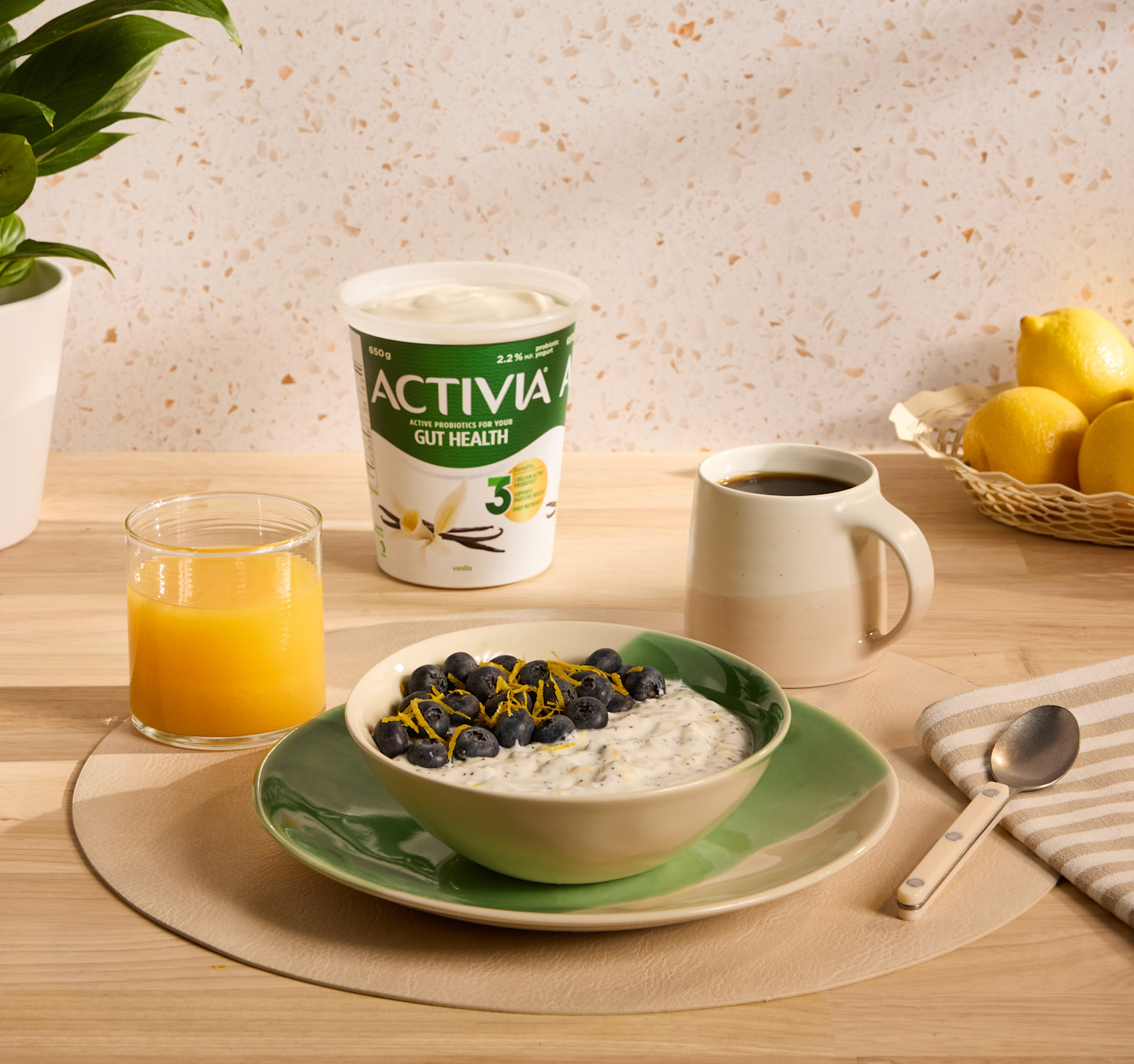 Blueberry Lemon Bowl for Breakfast | Activia Canada