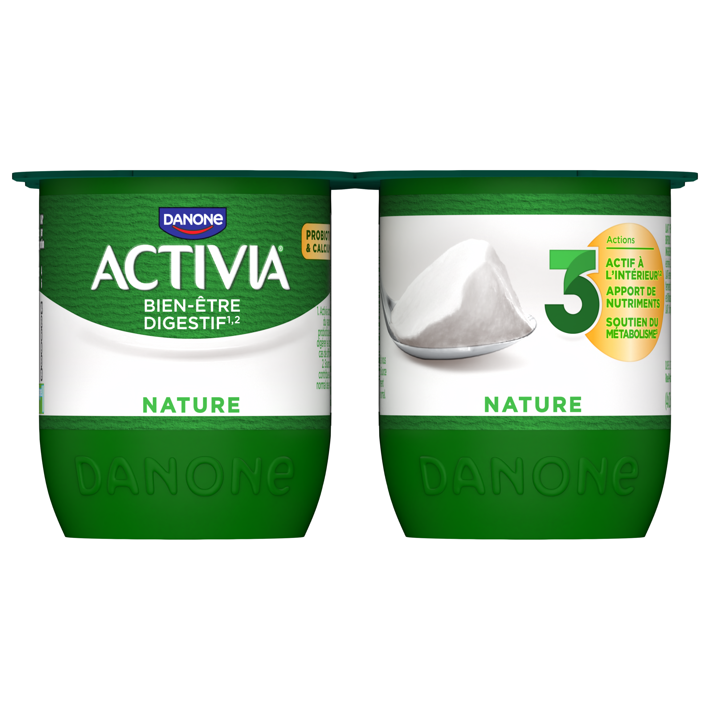 Activia Nature | Spécialité laitière fermentée probiotiques* & bifidus