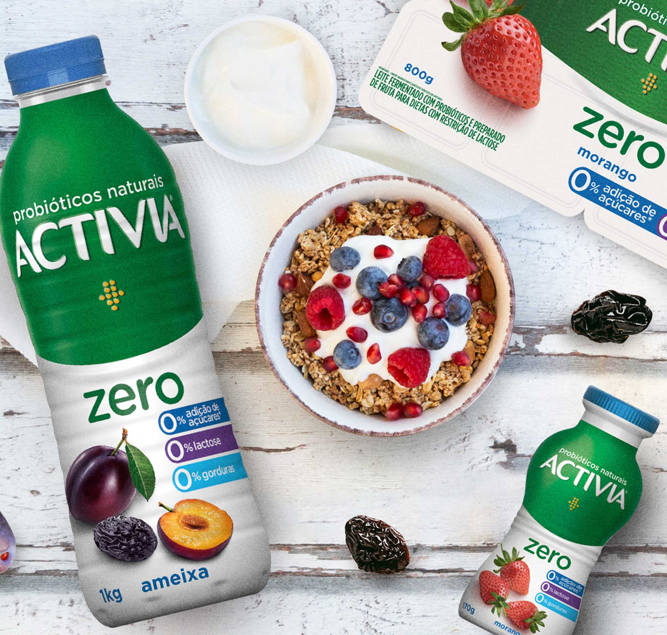 Activia Zero Líquido Morango