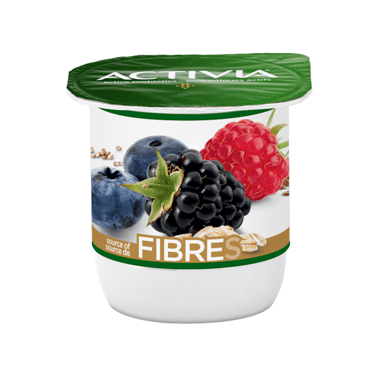 High Fibre Strawberry-Kimi-Cereals Probiotic Yogurt | Activia Canada