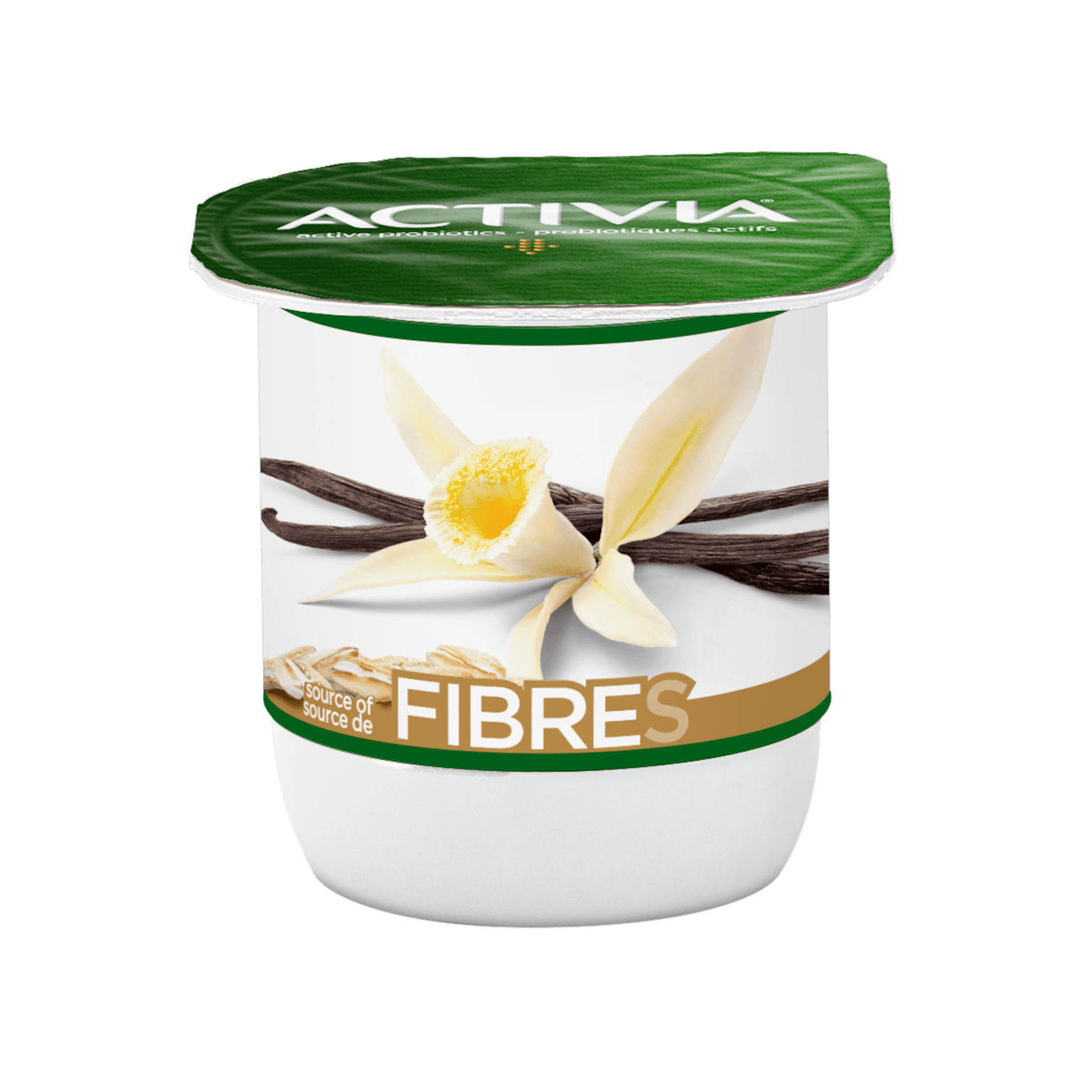 High Fibre Vanilla-Cereals Probiotic Yogurt | Activia Canada