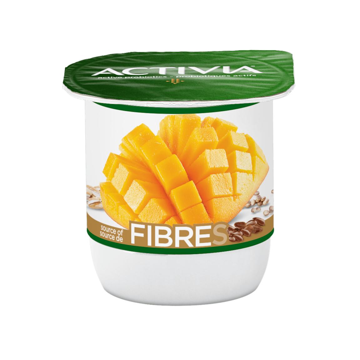 High Fibre Mango-Grains Probiotic Yogurt | Activia Canada