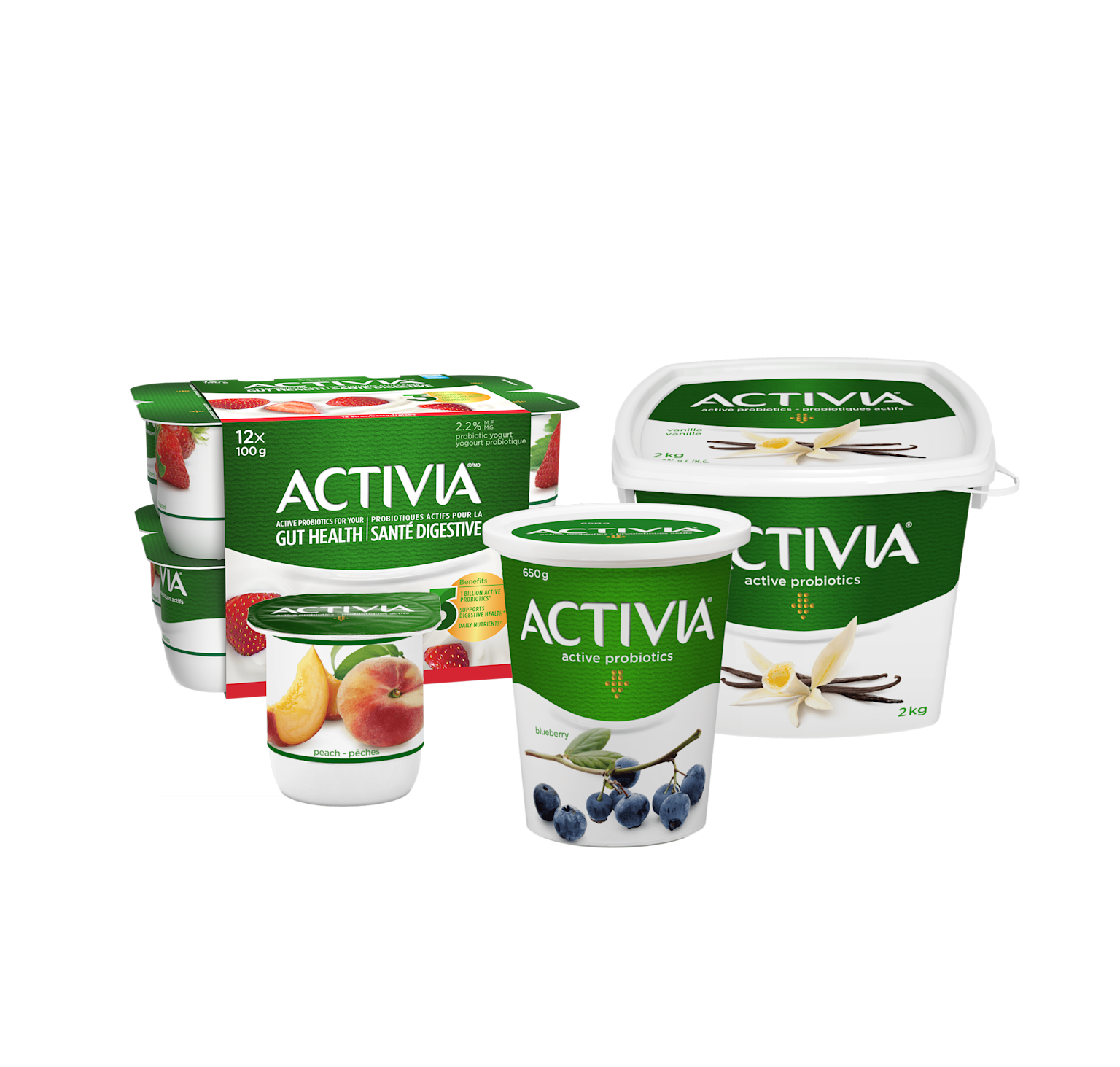 High Fibre Strawberry-Kimi-Cereals Probiotic Yogurt | Activia Canada