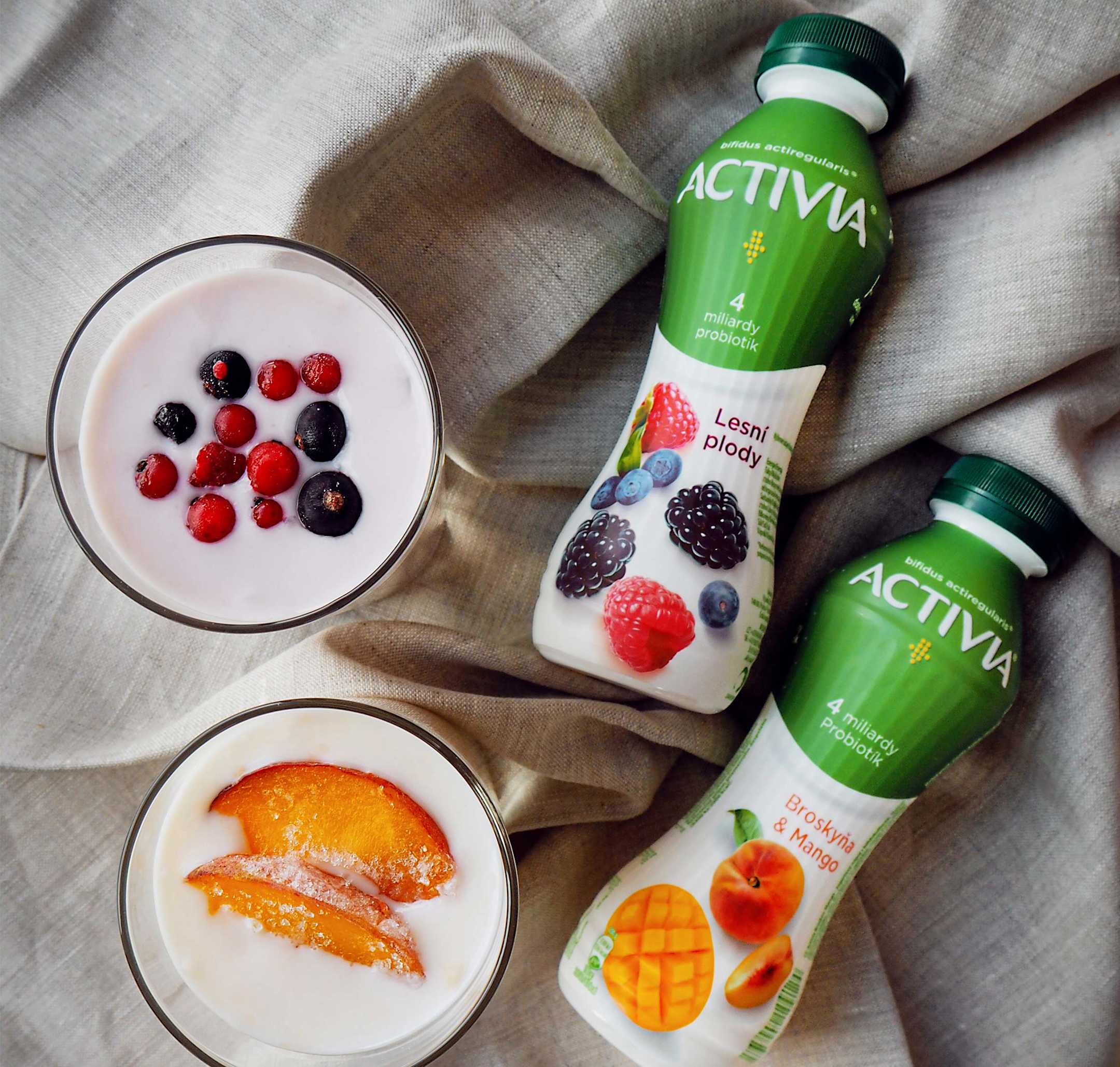 Activia Mango & Ananás ľanové semienko