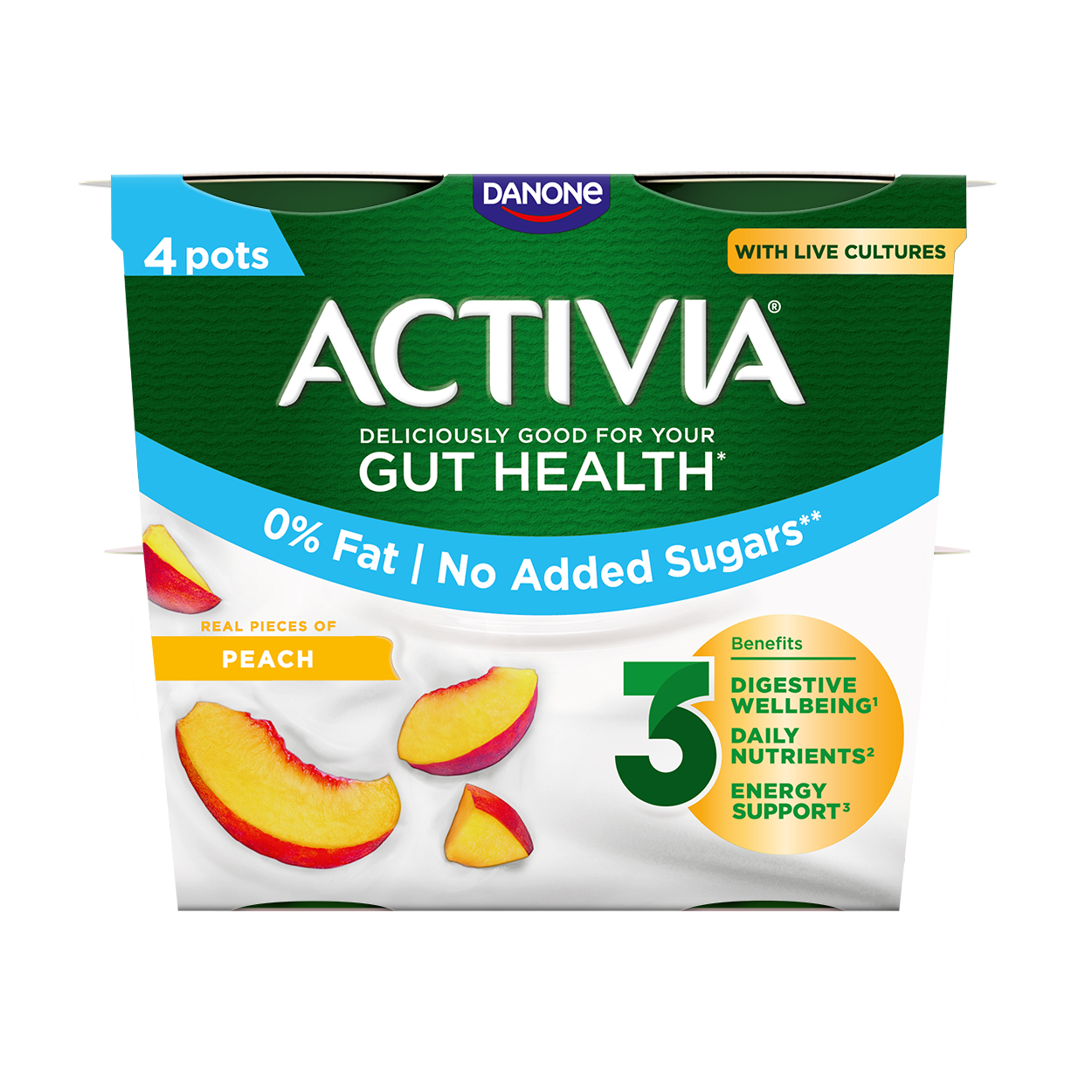 Fat-Free Peach Yogurt | Activia (UK)