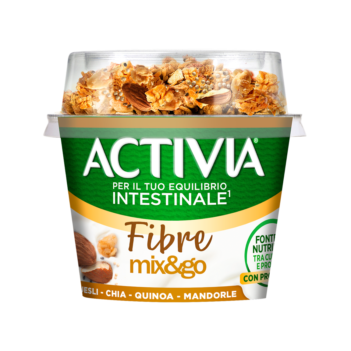 Yogurt naturale con Muesli Semi di zucca Mirtilli rossi | Activia Mix e Go