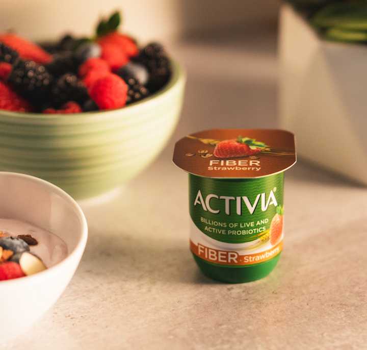 Activia® Fiber Strawberry And Pineapple Probiotic Yogurt