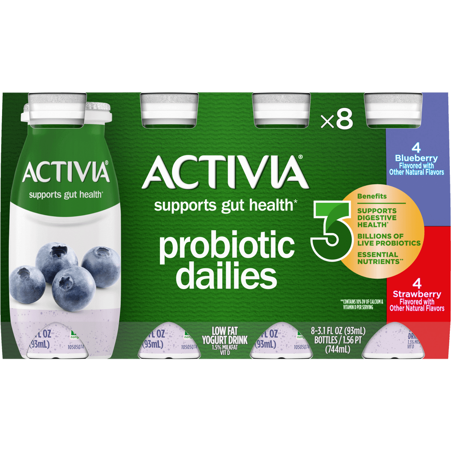 Activia Dailies Probiotic Drinks | Cherry and Blueberry